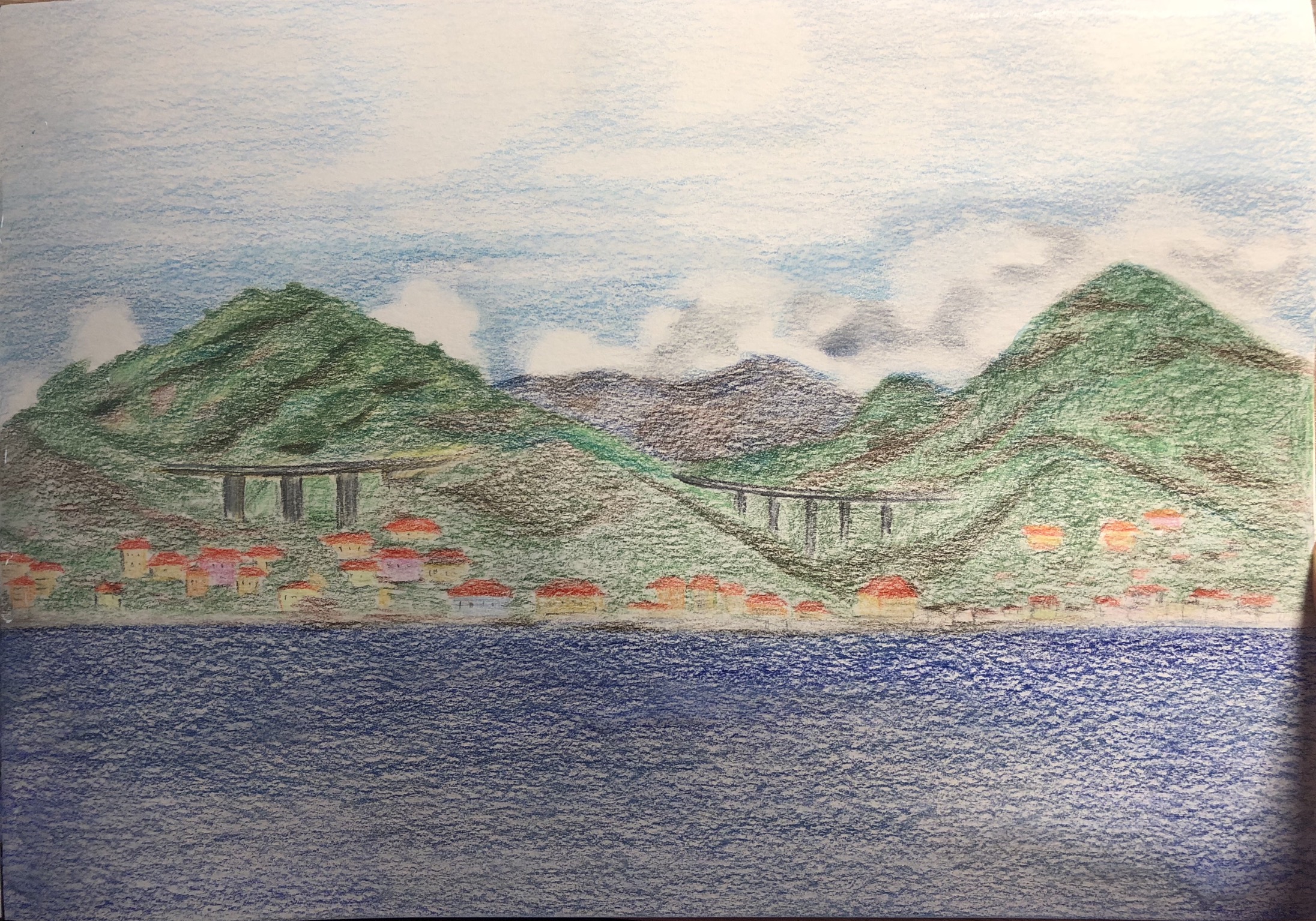 Assignment 3/Drawing 1/ Project 3 Composition/ Aerial perspective ...