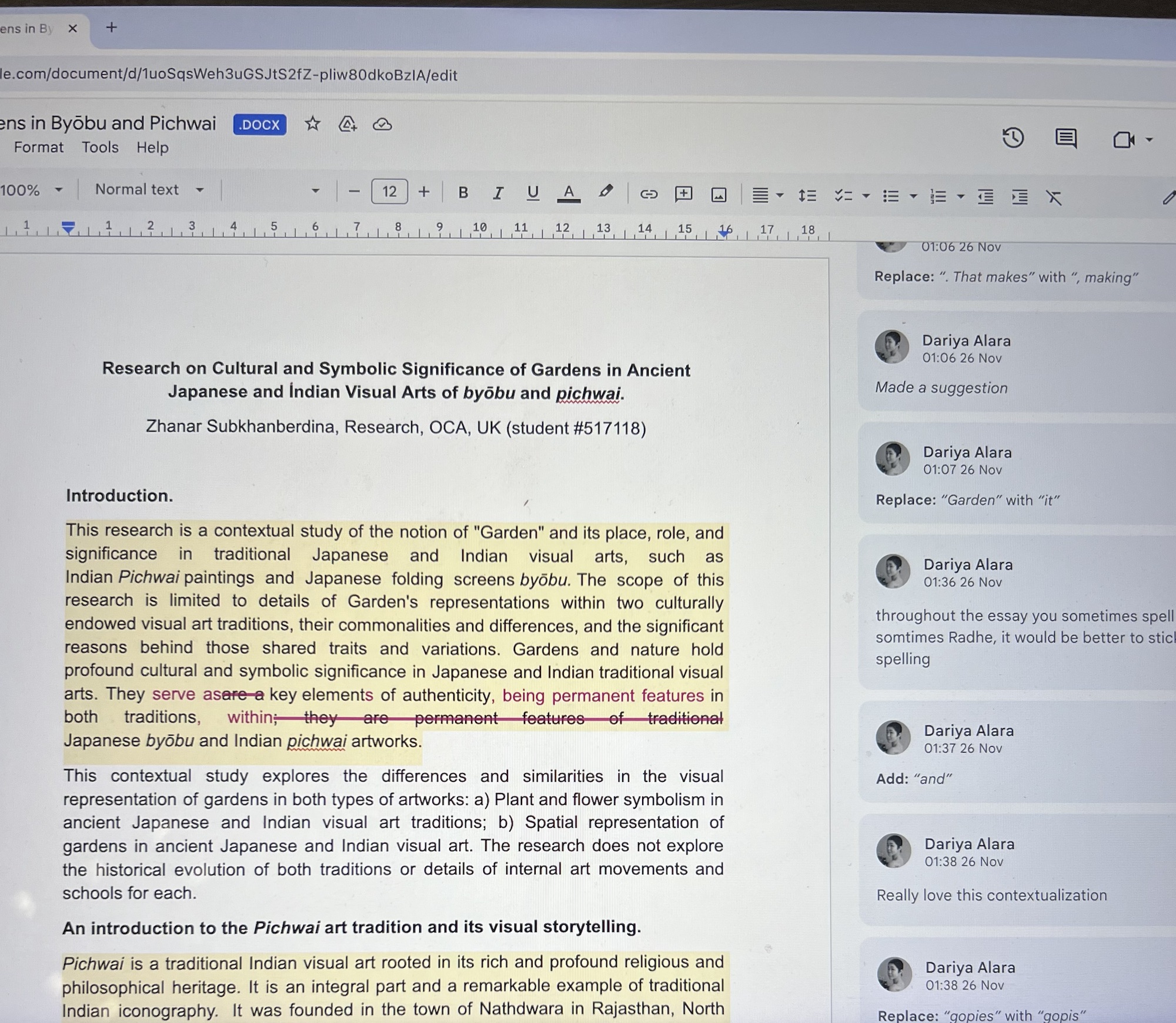 Level Three. Research.Part Five. Peer Review and Tutor’s Feedback ...